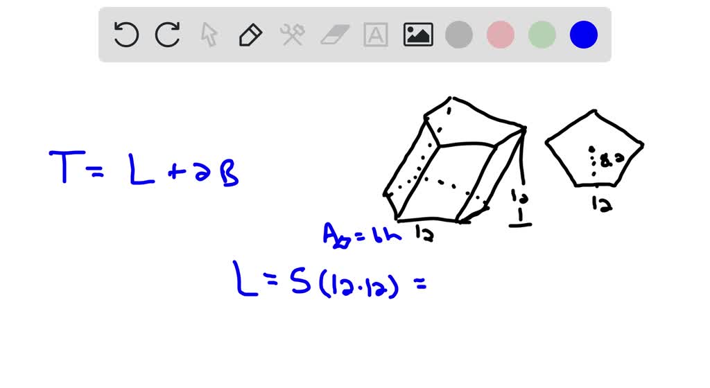SOLVED:Consider the oblique regular pentagonal prism shown. Each side ...