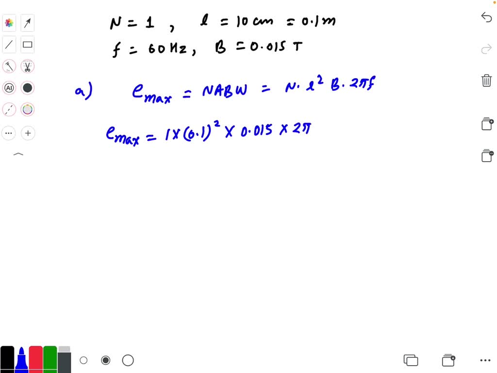 SOLVED:A student makes a simple ac generator by using a single square wire loop 10 cm on a side ...