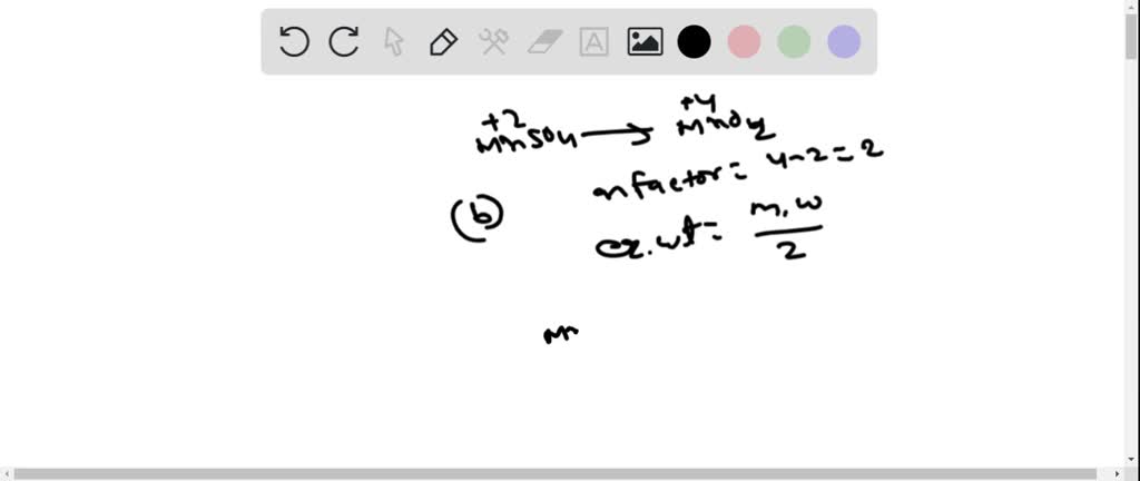 SOLVED:The equivalent weight of MnSO4 is half of its molecular weight ...