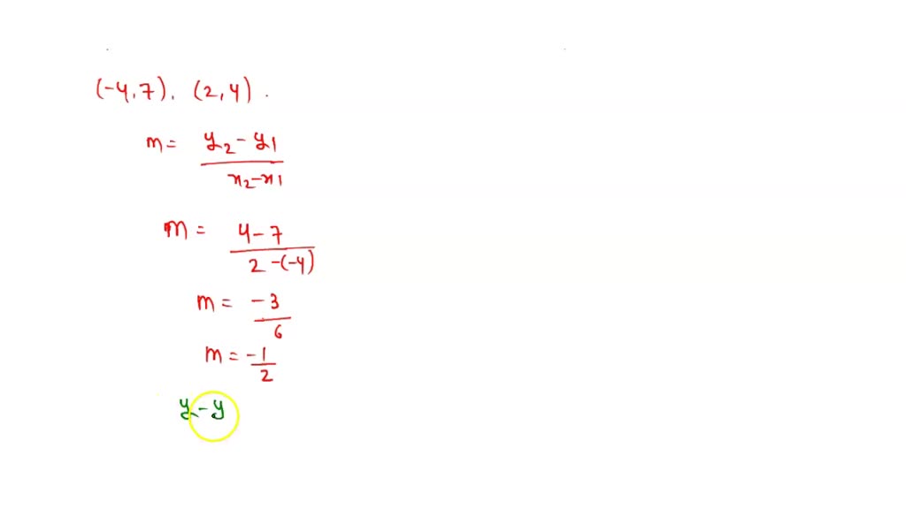 Solved Find The Equation Of The Straight Line Passing Through The