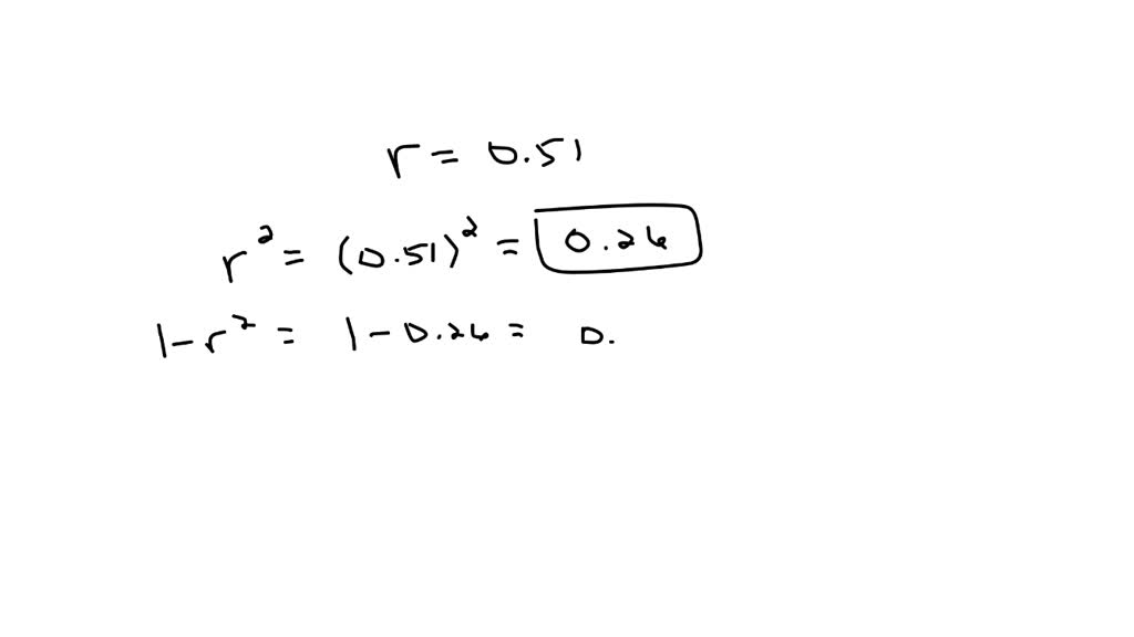 SOLVED:For Exercises 8 through 13, find the coefficients of determination and nondetermination ...