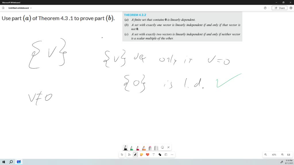 VIDEO solution:Use part (a) of Theorem 4.3 .1 to prove part (b). | Numerade VIDEO solution:Use part (a) of Theorem 4.3 .1 to prove part (b). | Numerade