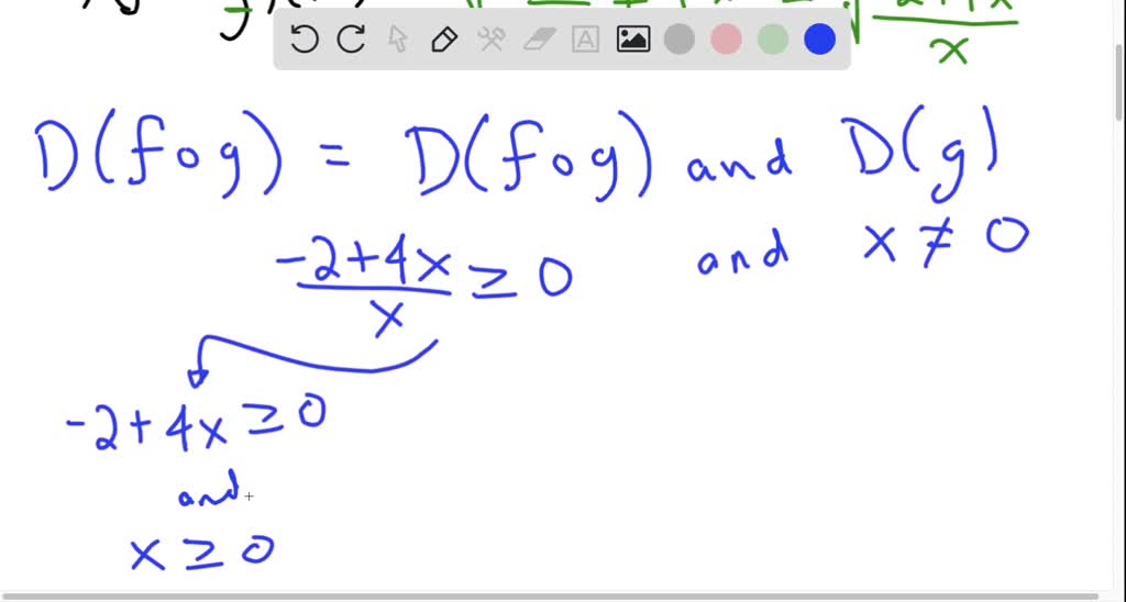 Solved Given Functions F And G Find A F ∘g X And Its Domain And