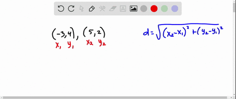 SOLVED:Use the graph in the figure below. Find the distance between the two endpoints using the ...