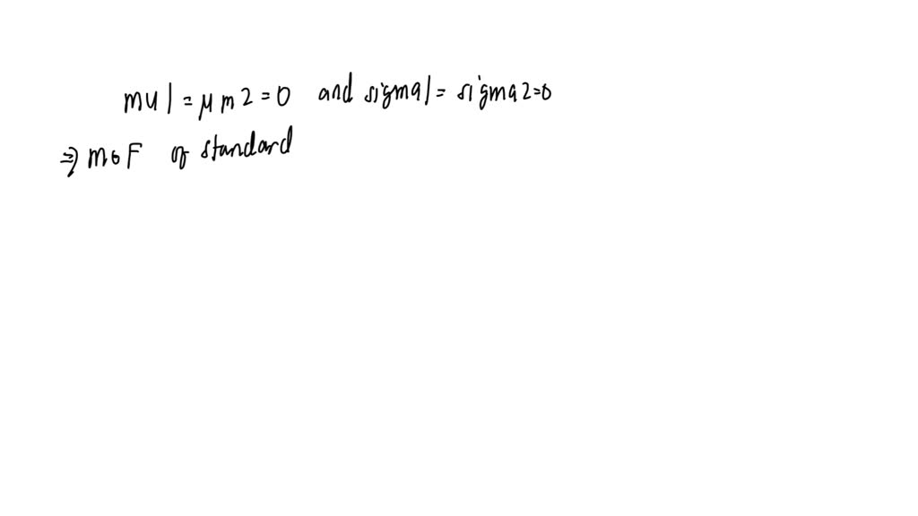 Solved The Joint Moment Generating Function Of Two Random Variables X
