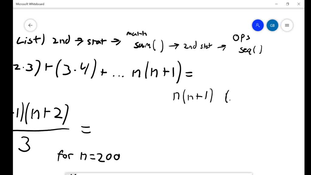 SOLVED:Use a graphing calculator to sum the series (1 ·2)+(2 ·3)+(3 ·4 ...