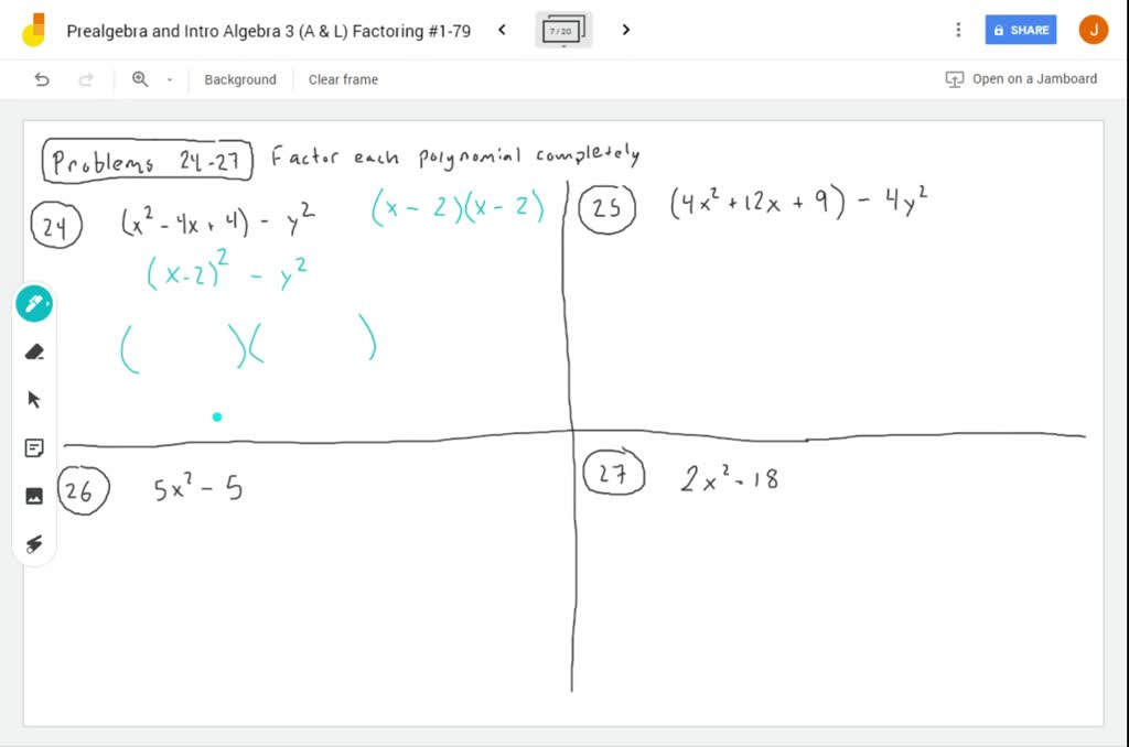 SOLVED Factor X 2 4 X Y 4 Y 2