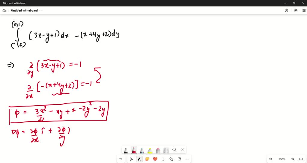 SOLVED: Show that the integral is independent of the path, and use ...