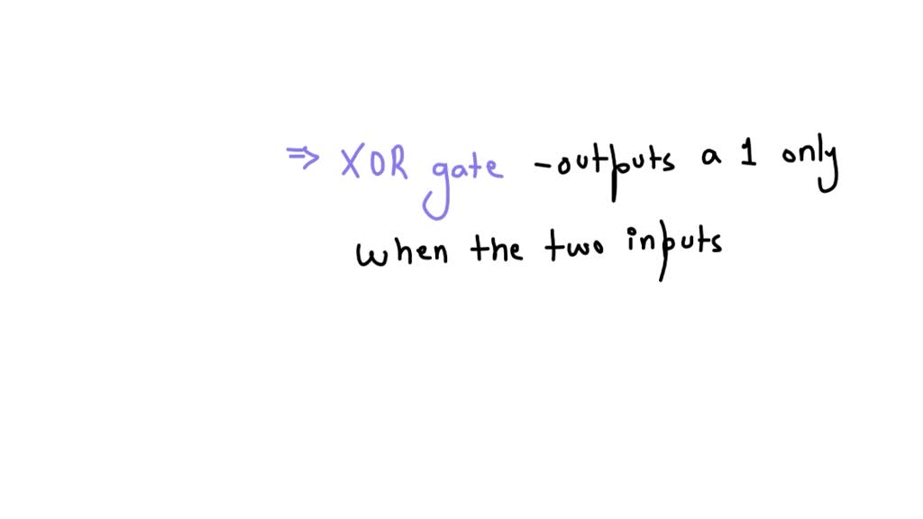 Solveda Complete The Following Truth Table For The Xor Logic Gate Input A Input B Output Q 0