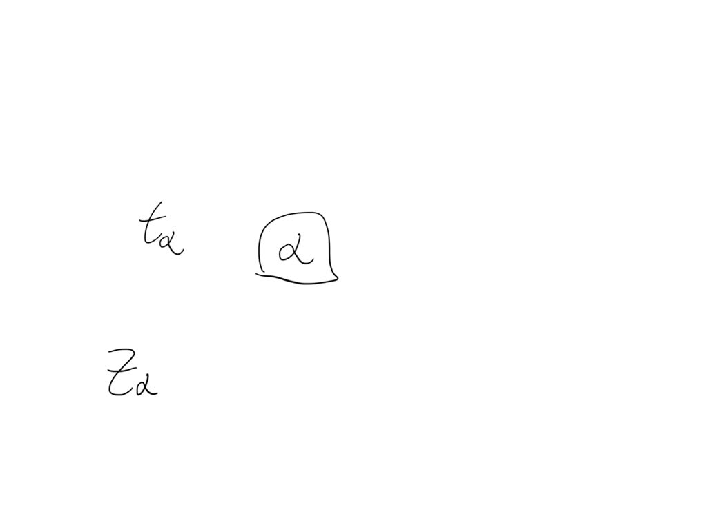 SOLVED:The notation tα is the t -value such that the area under the t ...