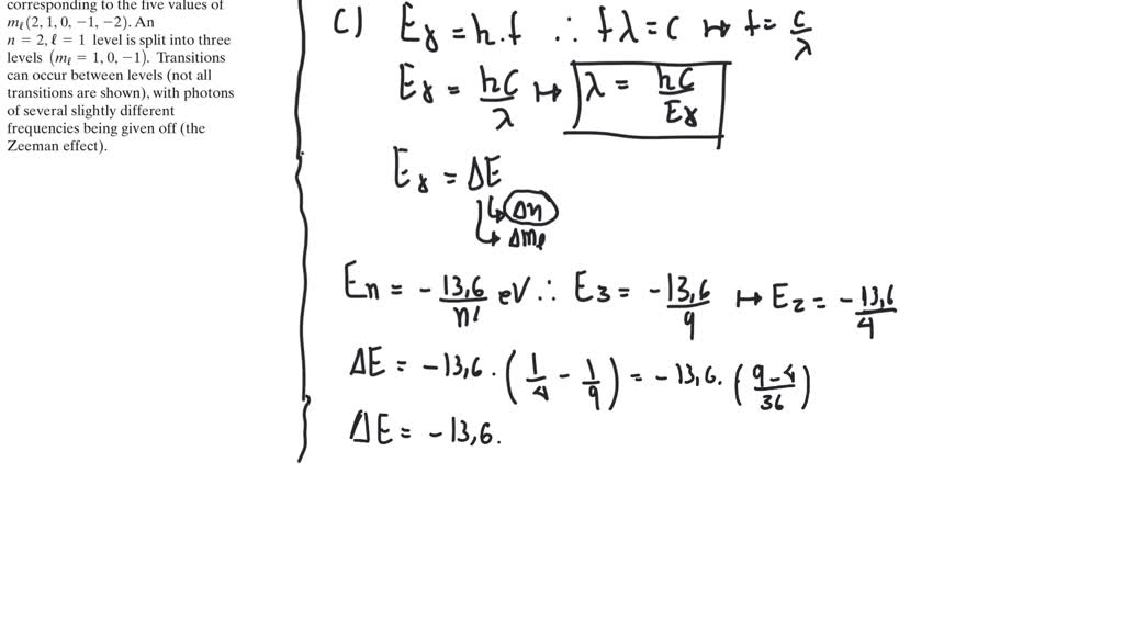 SOLVED:Suppose that the splitting of energy levels shown in Fig. 4 was ...