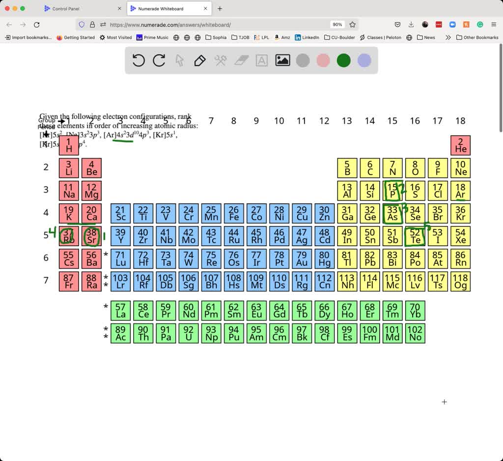 SOLVED:Given the following electron configurations, rank these elements ...