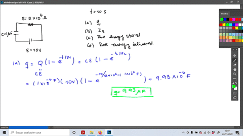 ⏩SOLVED:In the circuit shown in Fig. P7.10, the switch has been in ...