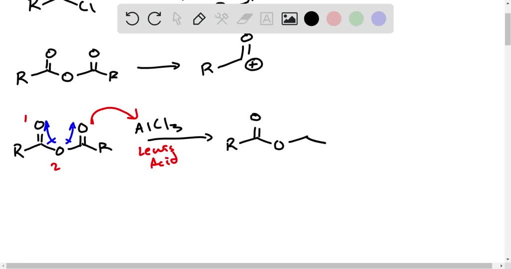 SOLVED:"PROBLEM Sbow' the mechanism for the generation of the acylium ...