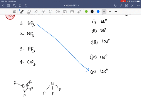 SOLVED: Match the following: List I (Molecule) 1. BF3 2. NF3 3. PF3 4 ...