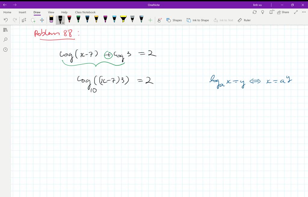 SOLVED: Solve each logarithmic equation using any appropriate method ...