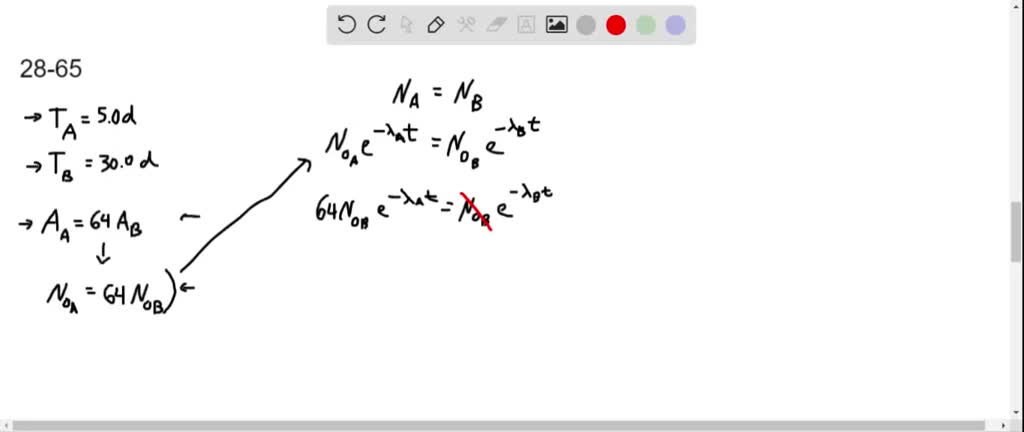 SOLVED: A radioactive sample contains two different types of ...