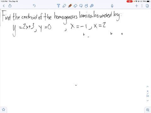 SOLVED:Find the centroid of each homogeneous lamina bounded by the ...