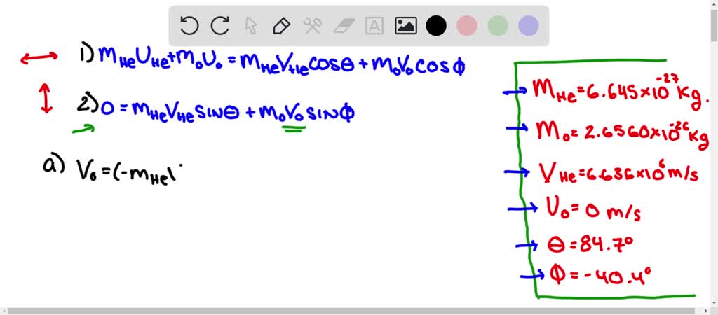 SOLVED: A helium atom (m=6.6465 ×10^-27 kg) collides elastically with ...