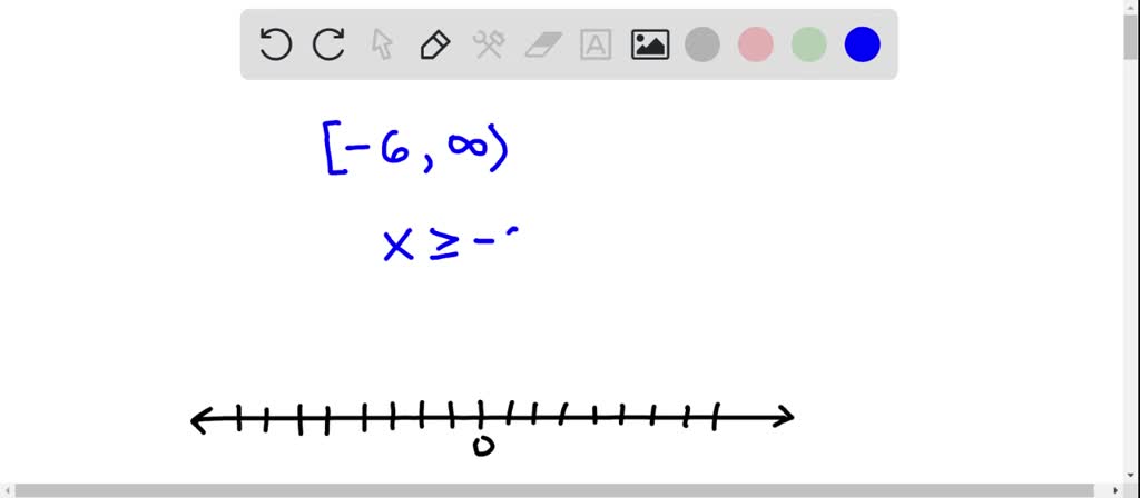 SOLVED: Represente gráficamente cada uno de los intervalos dados. [-6 ...