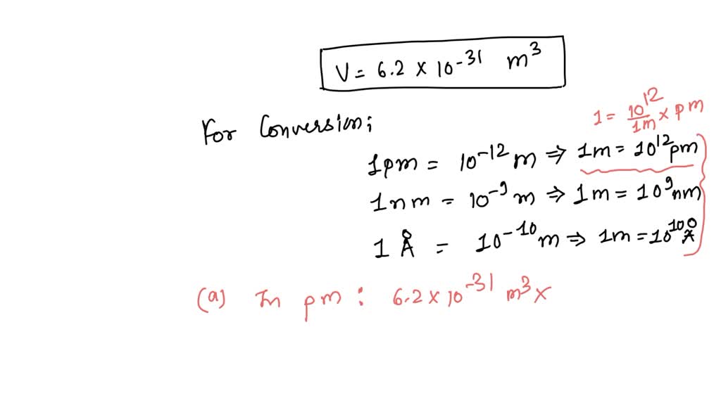 SOLVED:The hydrogen atom has a volume of approximately 6.2 ×10^-31 m^3 ...