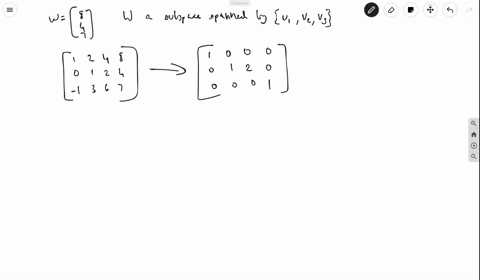 SOLVED: Let 𝐯1, 𝐯2, 𝐯3 be as in Exercise 13, and let 𝐰=[ 8 4 7 ] . Is 𝐰 ...