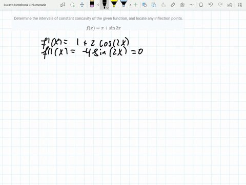 SOLVED:Determine the intervals of constant concavity of the given function, and locate any ...