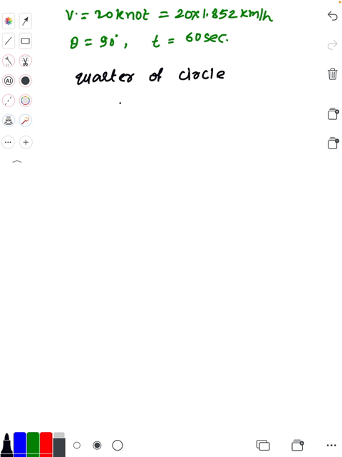 A ship which moves at a steady 20 -knot speed (1 knot=1.852 km / h ...