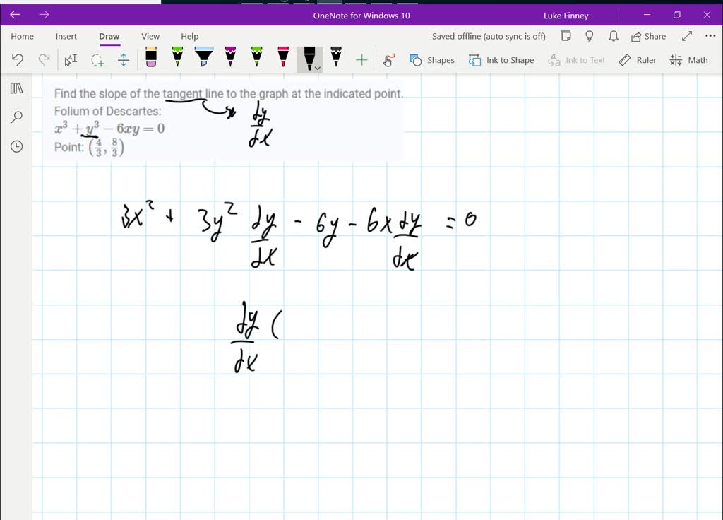 SOLVED:Find the slope of the tangent line to the graph at the indicated ...