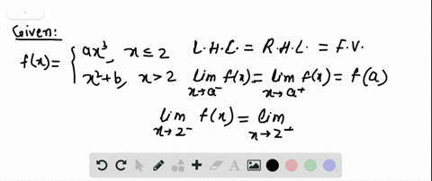 SOLVED:Making a Function Differentiable In Exercises 111 and 112, find a and b such that f is ...