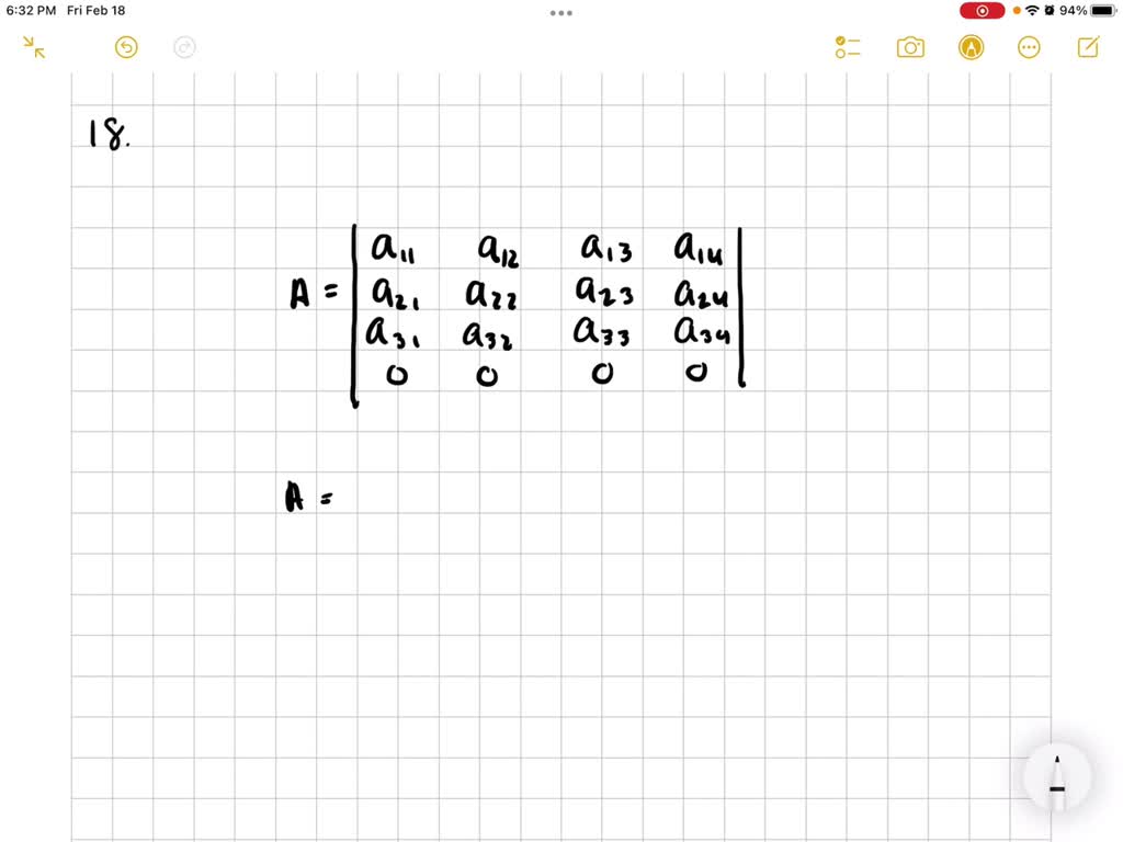 SOLVED:Place the smallest number of zeros in a 4 by 4 matrix that will ...