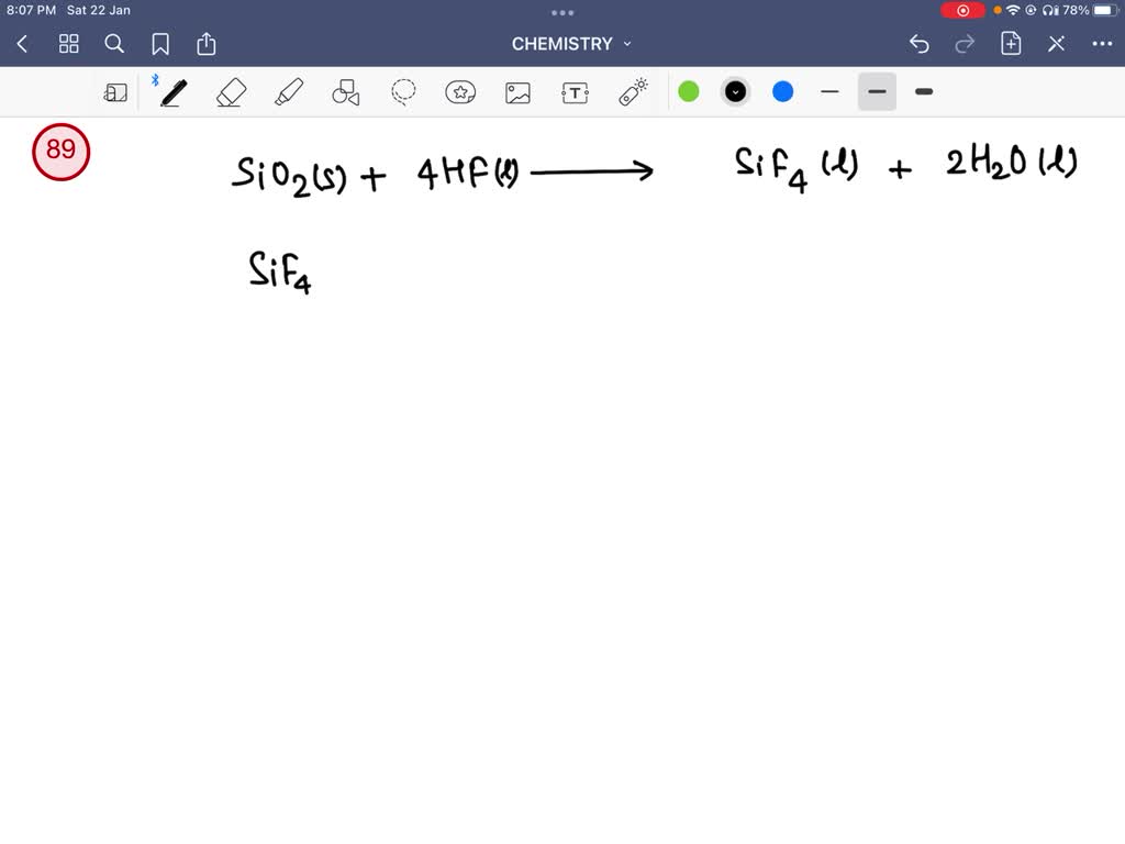 SOLVED:The product obtained when silica reacts with hydrogen fluoride ...