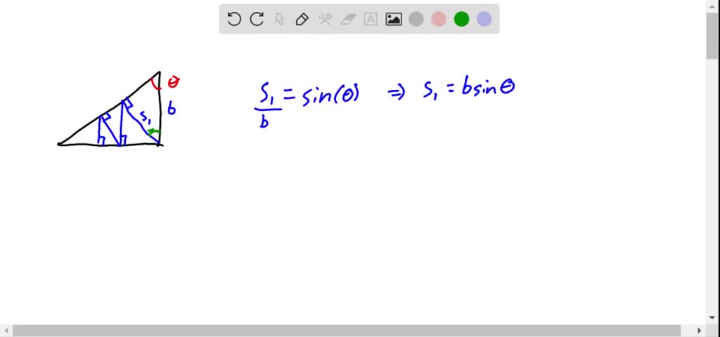 SOLVED:A right triangle A B C is given with ∠A=θand |A C|=b . C D is ...