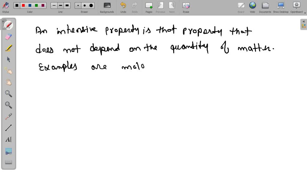 SOLVED:Among the following, the intensive property is (properties are ...