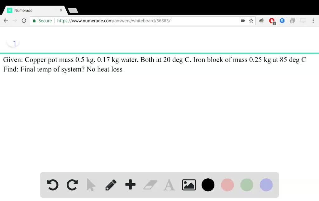 SOLVED A Copper Pot With A Mass Of 0 500 Kg Contains 0 170 Kg Of Water