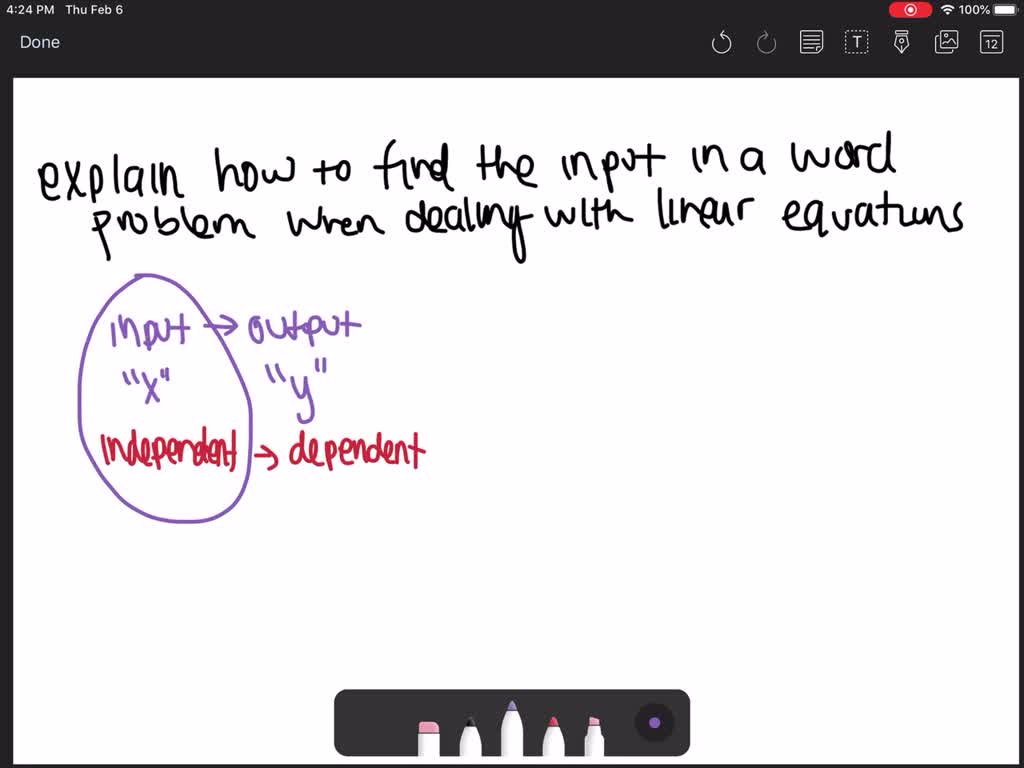  SOLVED Explain How To Find The Input Variable In A Word Problem