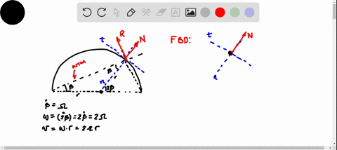 SOLVED:A 0.2 -kg particle P is constrained to move along the vertical-plane circular slot of ...