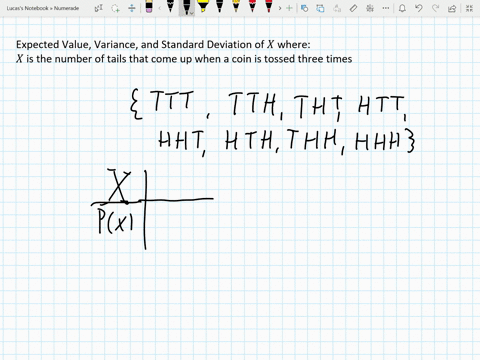 SOLVED:Calculate the expected value, the variance, and the standard deviation of the given ...