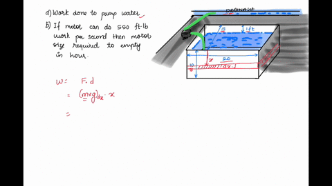 SOLVED:A swimming pool is built in the shape of a rectangular ...