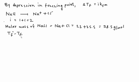 SOLVED: A student dissolves 28.7 g of NaCl(s) in 2.00 kg of water. How ...