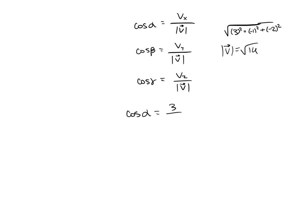 SOLVED:Find the direction cosines and direction angles of the vector ...