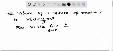 SOLVED:a. Find the rate of change of the volume of a sphere with ...
