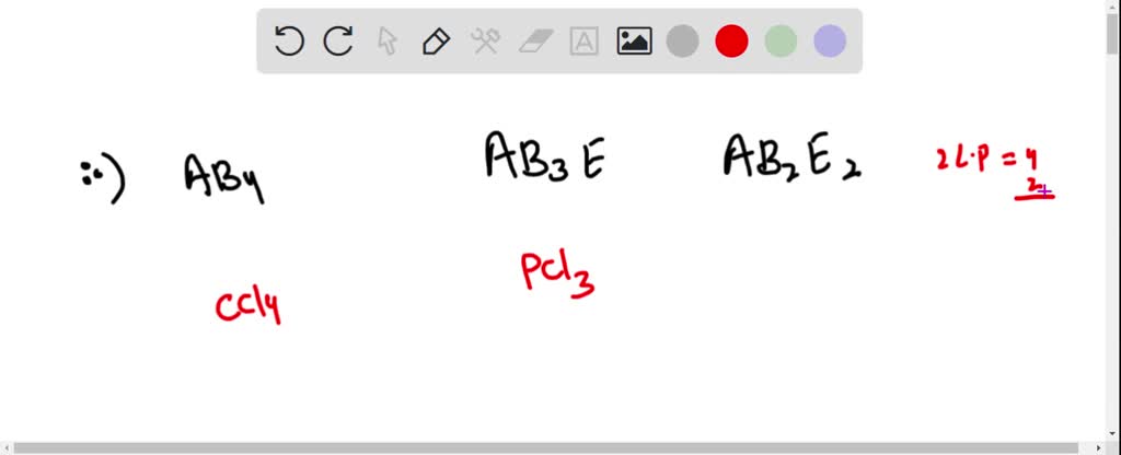 SOLVED:Predict the geometry and bond angles around atom A for molecules ...