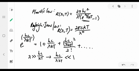 SOLVED:Use the series expansion for e^x (Appendix A) to show that Planck's law (Equation 34.3 ...