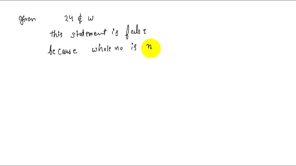 SOLVED In Exercises The Following Notation Is Used The Set Of