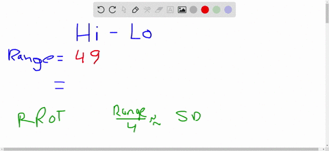 SOLVED:Estimating Standard Deviation with the Range Rule of Thumb. Refer to the data in the ...