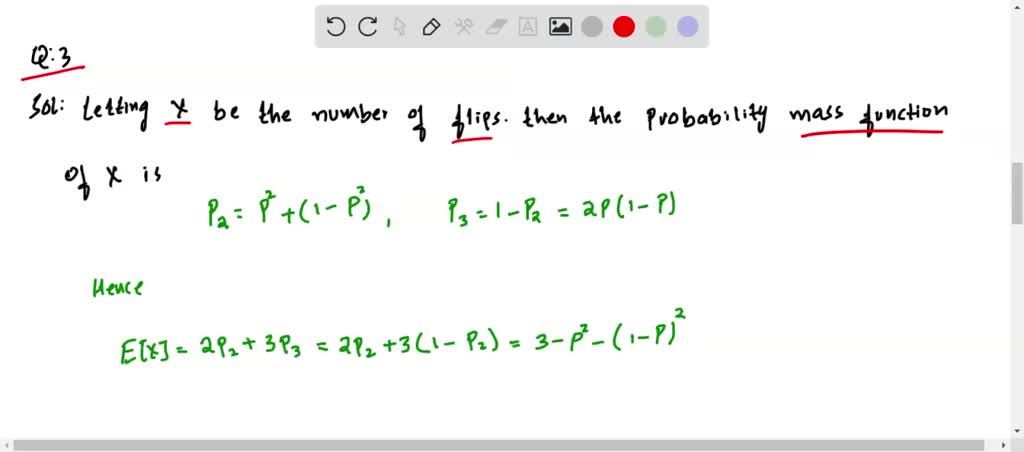 A coin that when flipped comes up heads with probability p is flipped ...