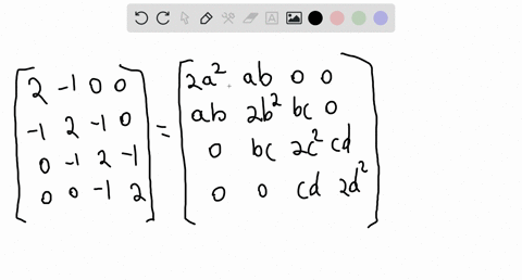 SOLVED:Find a diagonal M, made up of 1 s and -1 s, to show that A=[ 2 1 ...