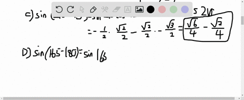 SOLVED:a. Find the exact value of sin210^∘ by using sin(270^∘-60^∘) b ...