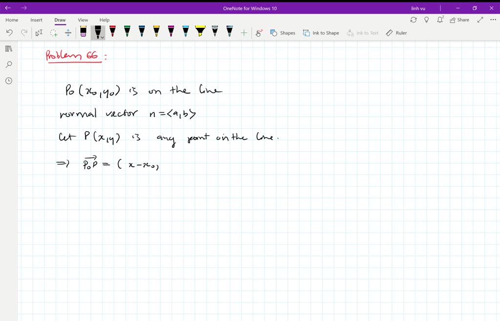 SOLVED:An alternative line definition Given a fixed point P0(x0, y0 ...